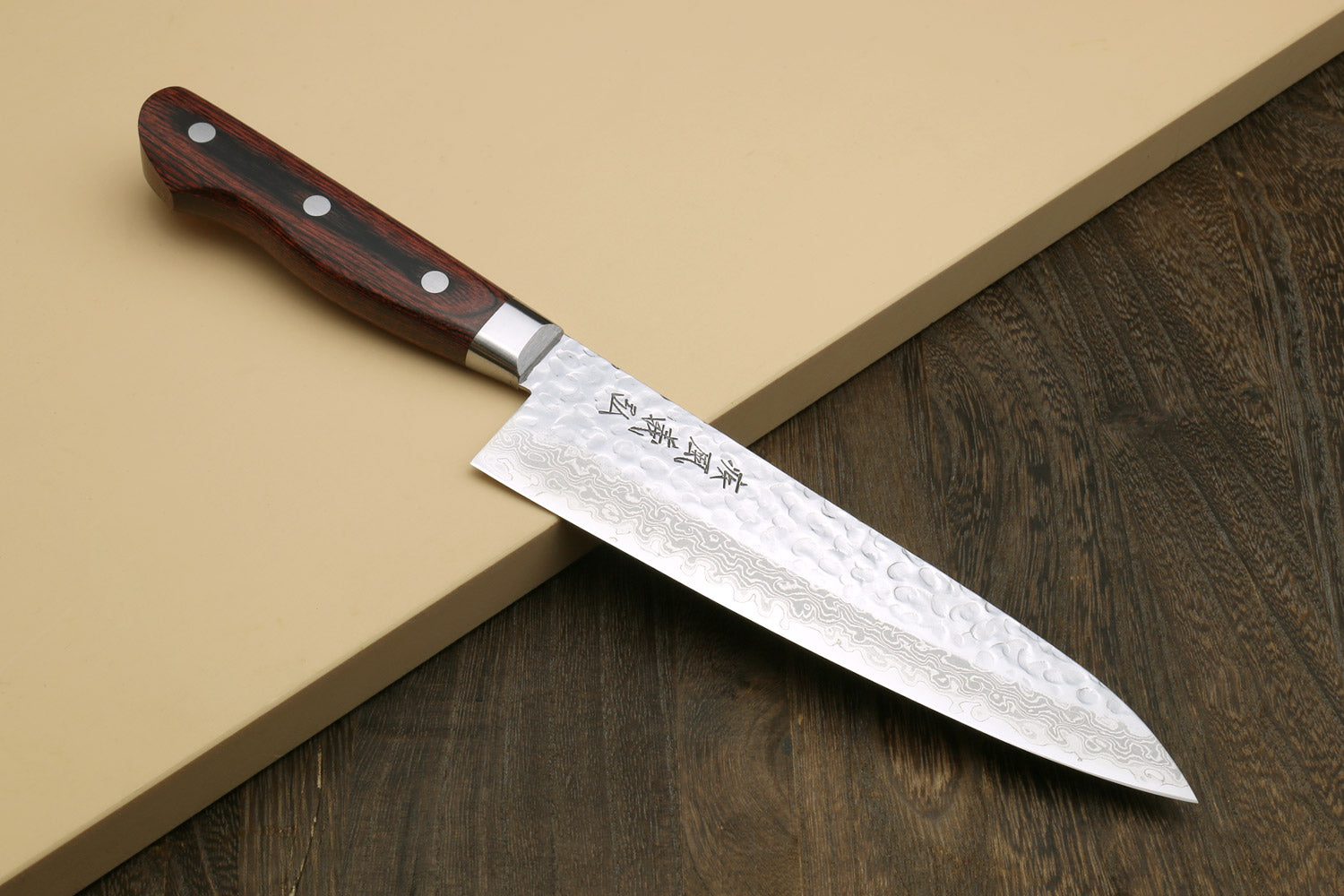 Yoshihiro VG-10 16 Layer Hammered Damascus Stainless Steel Gyuto Chefs ...